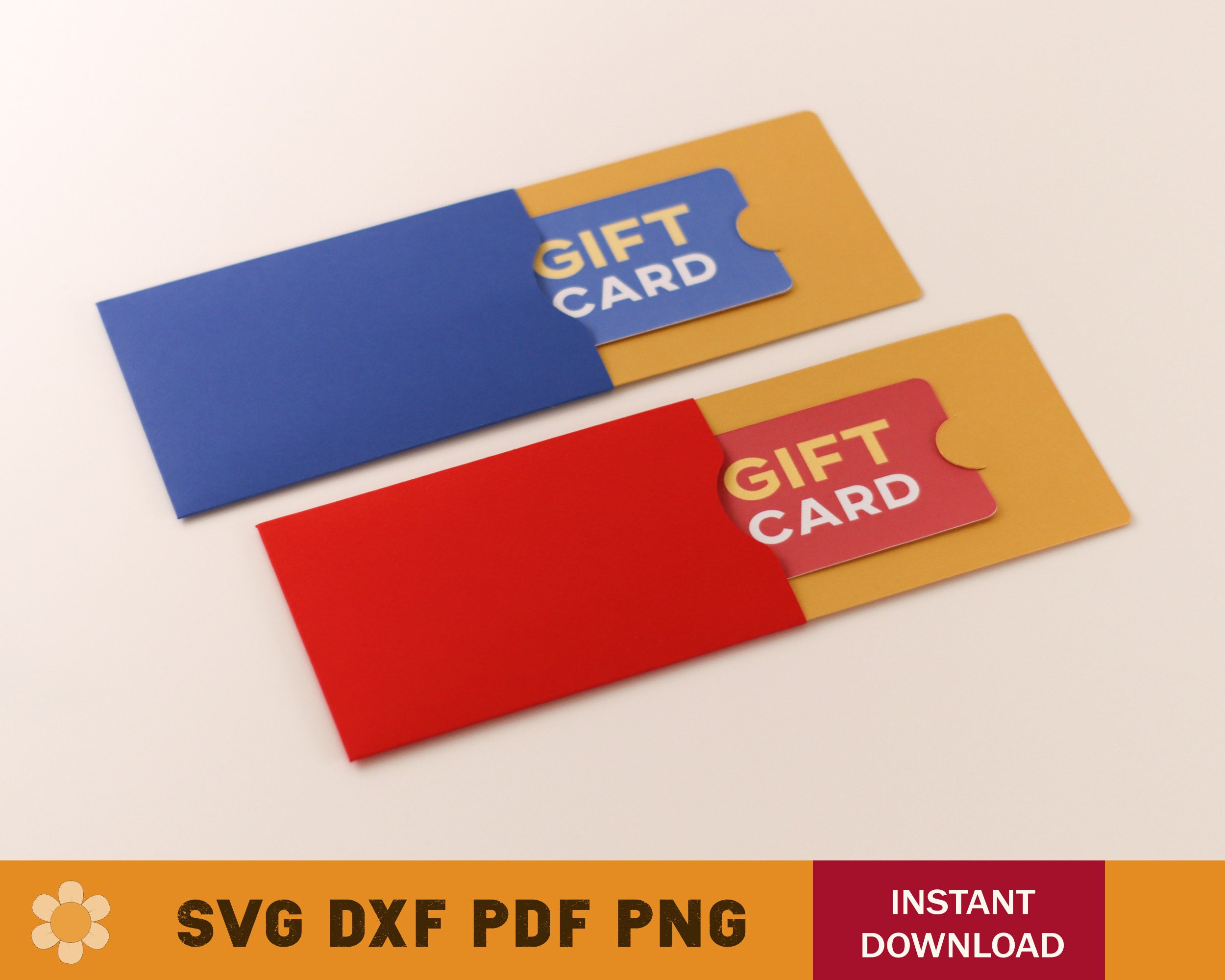 Gift Card Sleeve SVG Template: Cricut & Silhouette Cut Files (digital ...