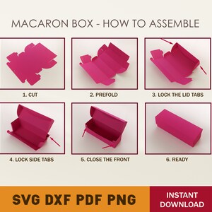 Macaron Box SVG Template, Cookie Box Template, Cricut Cut Files ...