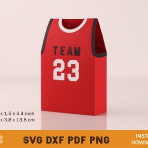 Basketball Jersey Box Template: SVG, Cricut, Silhouette Cut Files - Etsy