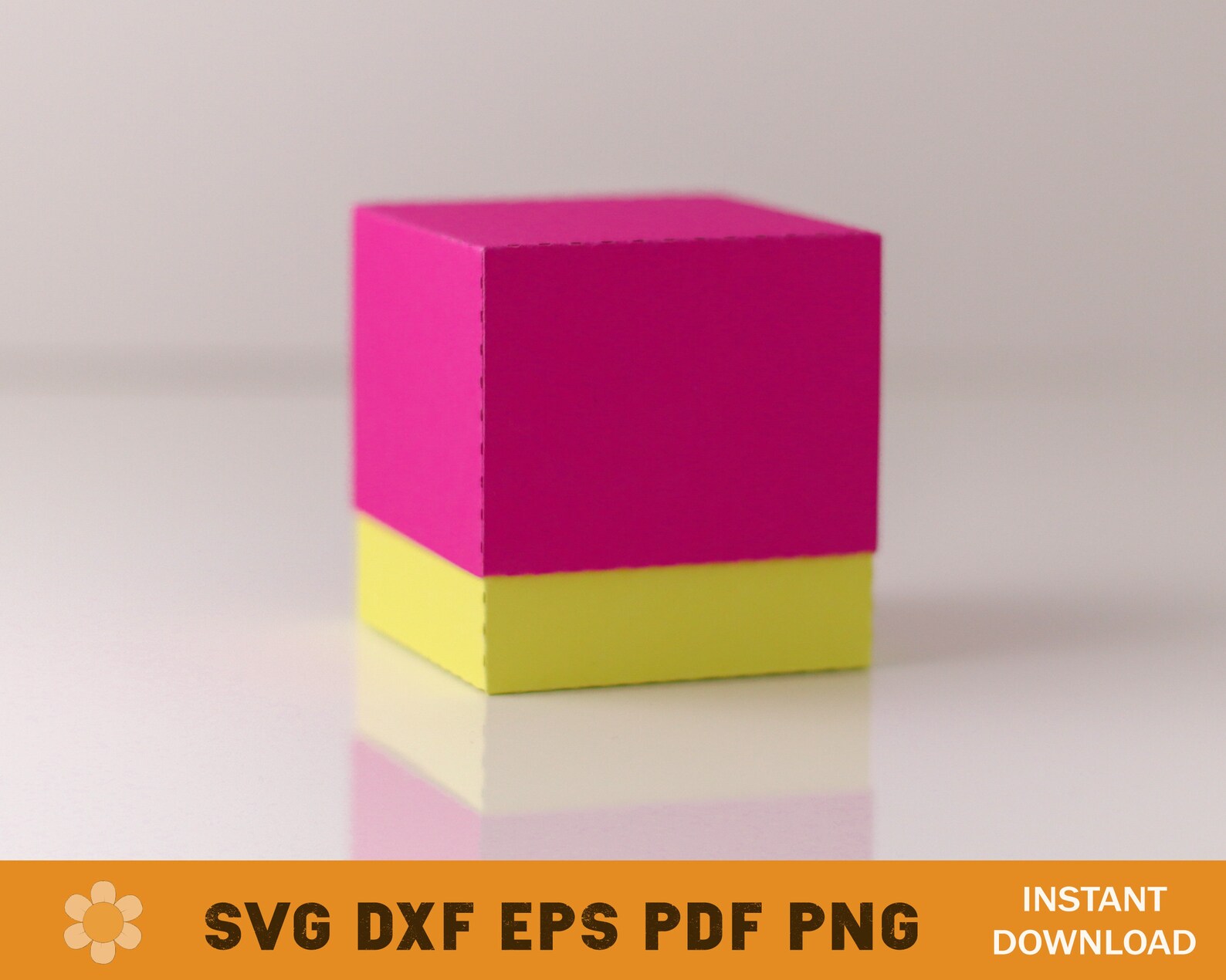 Box With Lid SVG Template Cube Box SVG Square Box SVG | Etsy UK