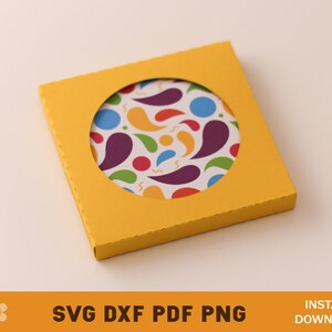 3.5 Inch Coaster Box Template, Cup Coaster Box SVG, Ornament Box SVG ...