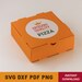 Mini Pizza Box SVG Template: 5.5" Tall Treat Box, Cricut, Silhouette ...