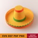 Sombrero Hat SVG Template, Paper Sombrero Template, Paper Hat Template ...