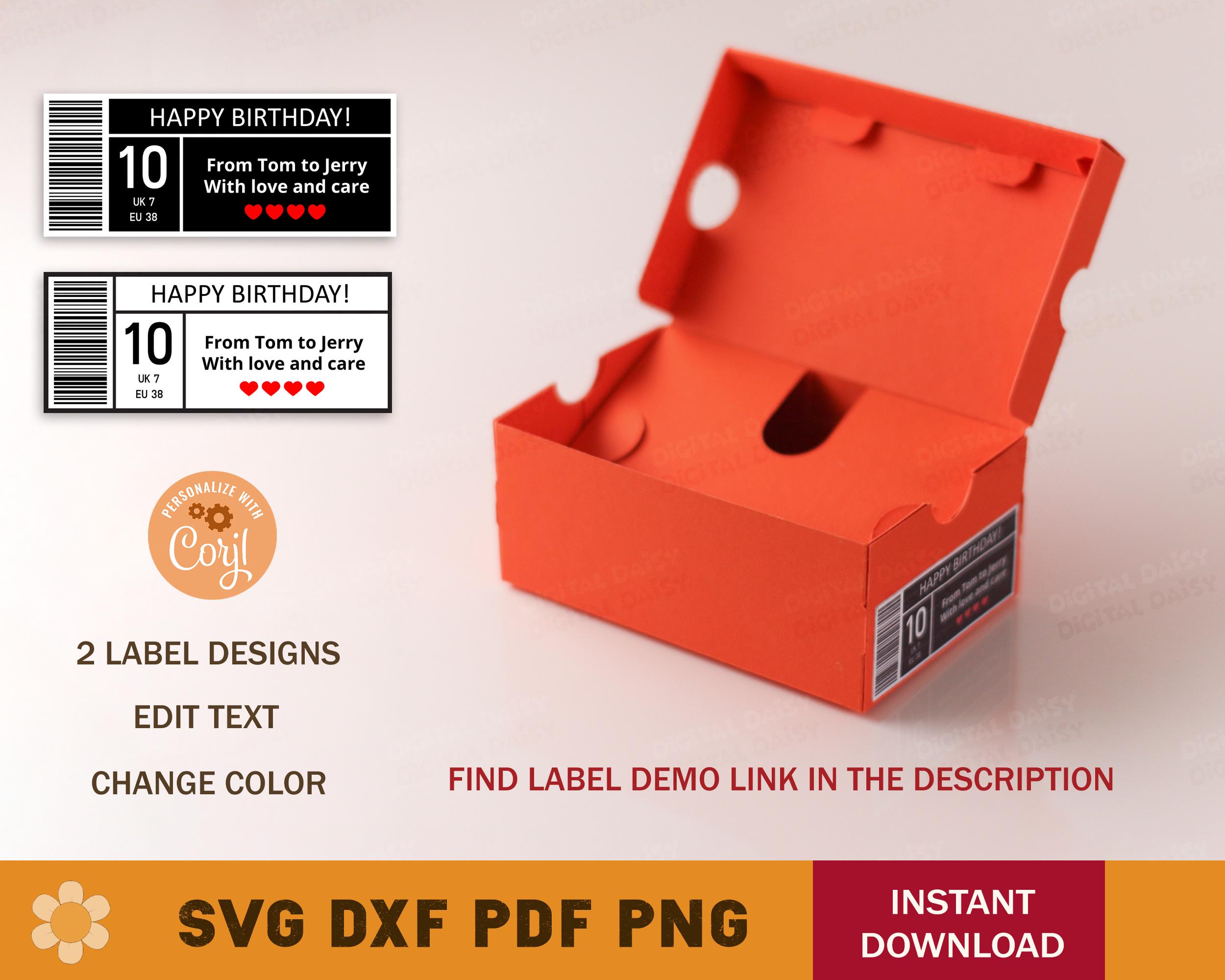 Gift Card Shoe Box SVG Template: DIY Sneaker Box, Cricut, Silhouette ...