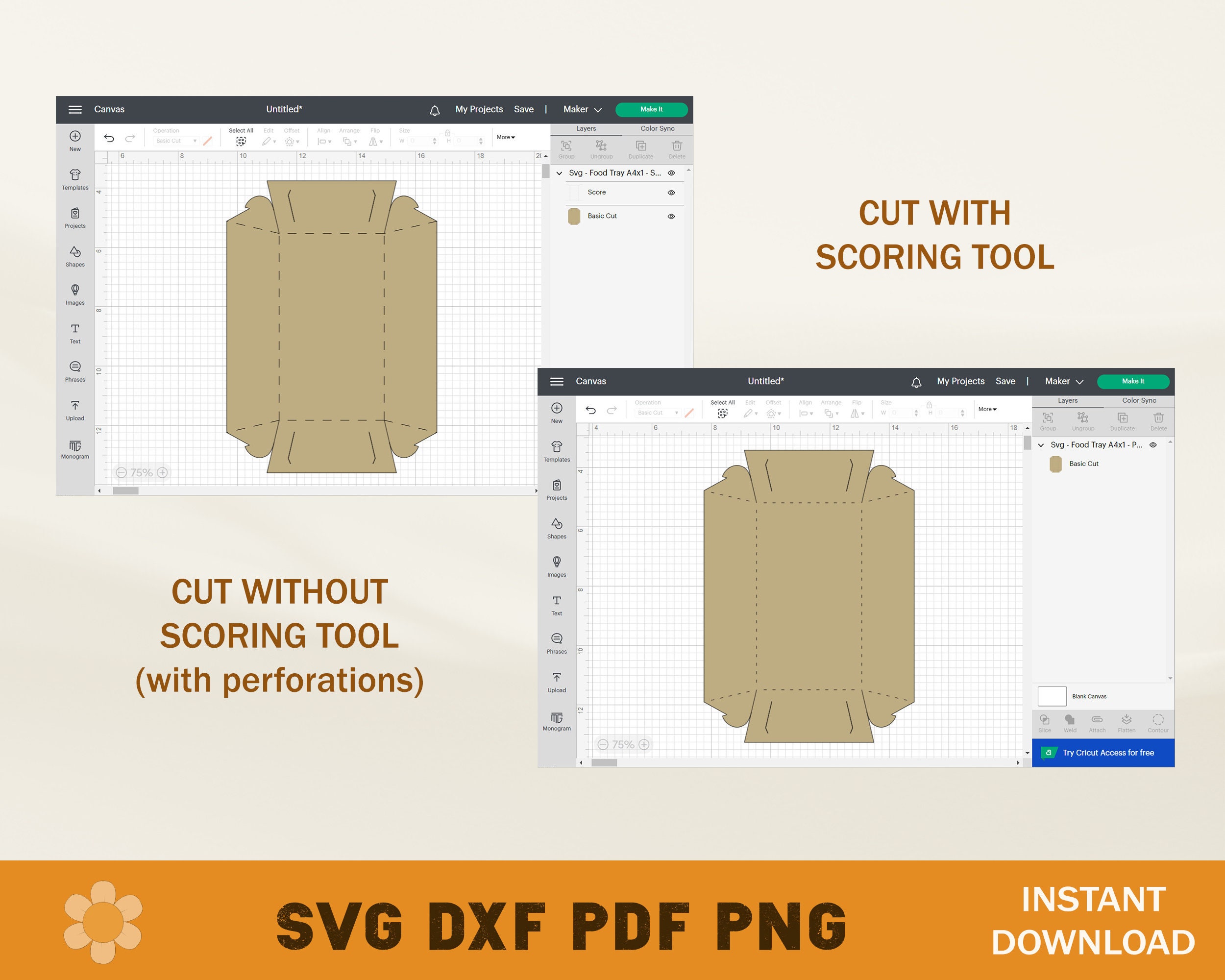 Food Tray Template Treat Tray Template Food Tray SVG Cricut - Etsy UK