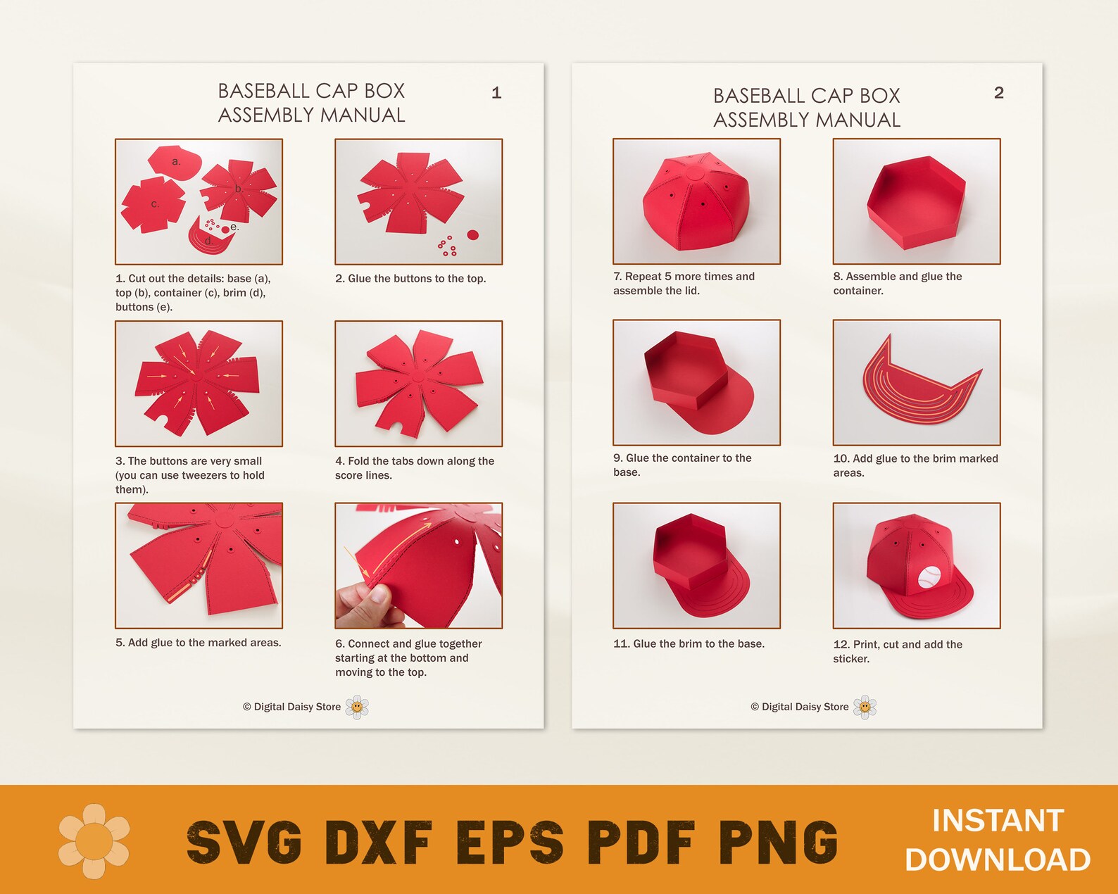 Baseball Cap Box SVG Template Baseball Hat Box SVG Favor Box - Etsy ...