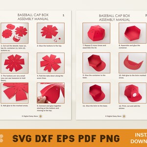 Baseball Cap Box SVG Template Baseball Hat Box SVG Favor Box - Etsy ...