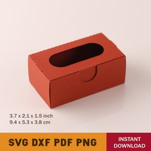 US Business Card Box SVG Template With Window, Business Card Holder ...