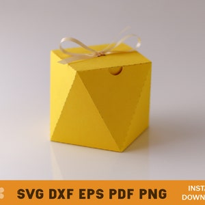 Geometric Box SVG Geometric Box Template Favor Box SVG - Etsy