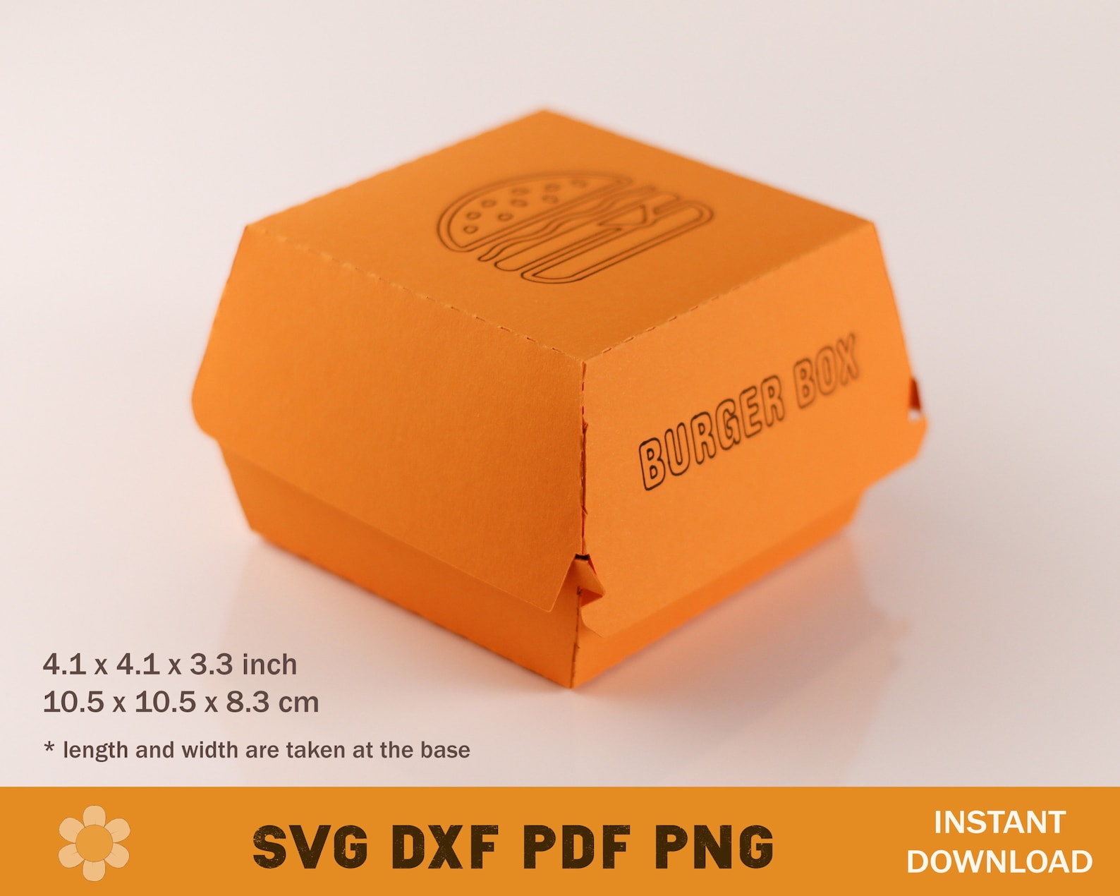 Burger Box SVG Template Cheeseburger Box Template Cricut Cut - Etsy UK