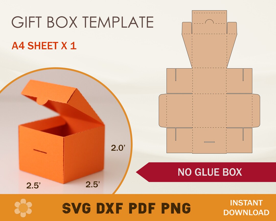 Square Gift Box SVG Square Box Template Square Box SVG Box - Etsy UK
