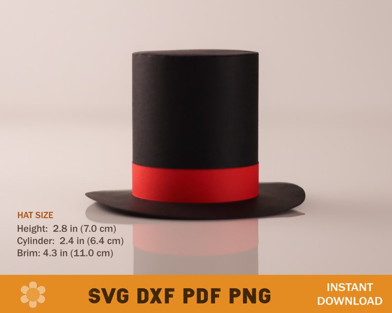 Mini Top Hat SVG Template: Paper Cylinder Hat (digital Download) - Etsy