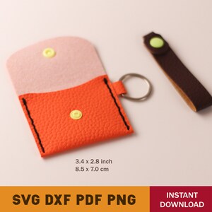 Keychain Coin Purse SVG Template, Key Fob SVG, Cricut Cut Files ...