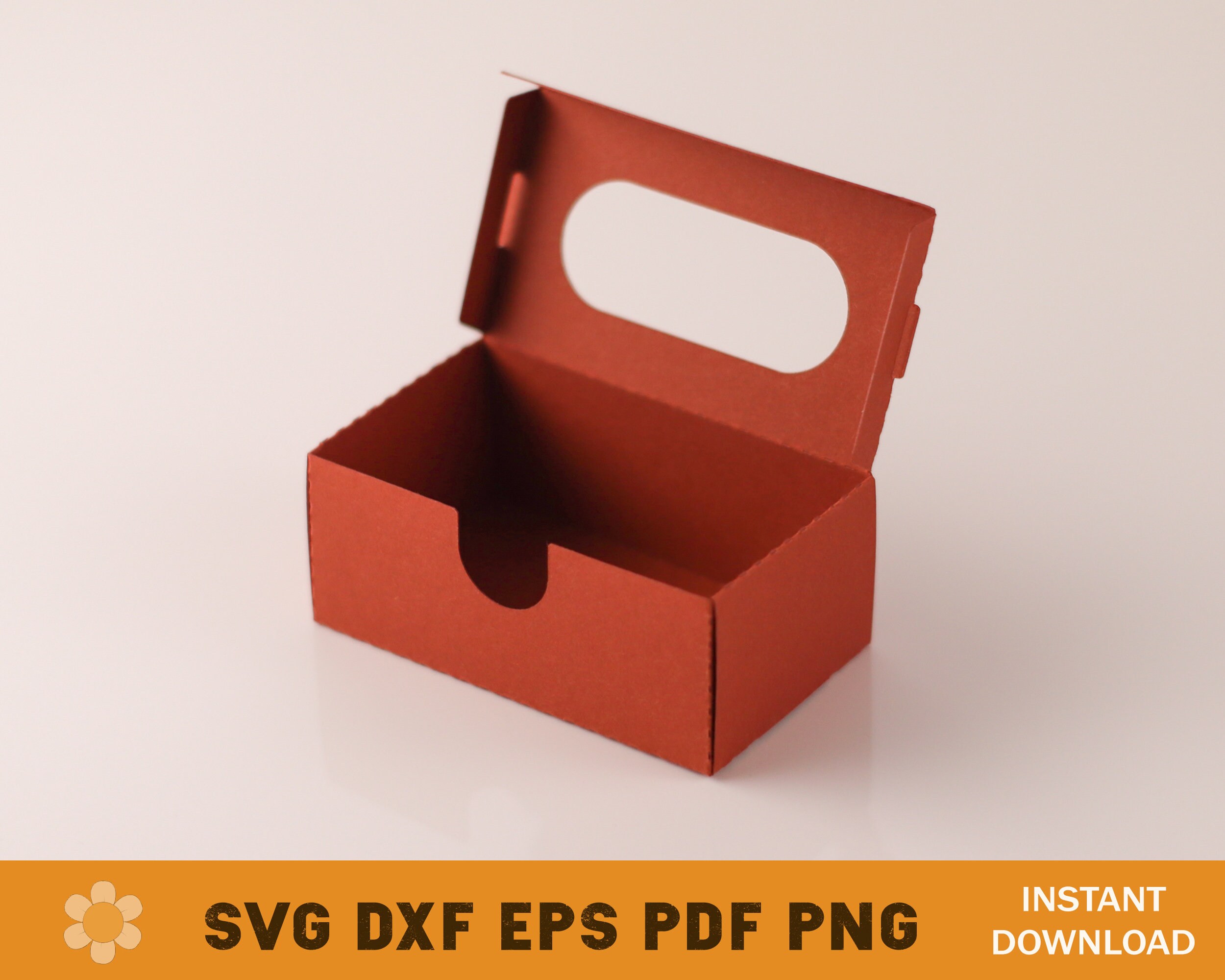US Business Card Box SVG Template With Window Business Card - Etsy
