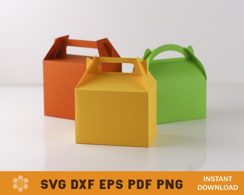 Gable Box Template Bundle Gable Box SVG Box With Handle SVG - Etsy