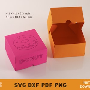 Donut Box SVG Template, Donut Holder Template, Cricut Cut Files ...