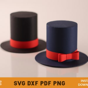 Mini Top Hat SVG Template: Paper Cylinder Hat (digital Download) - Etsy