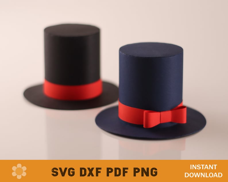 Mini Top Hat SVG Template: Paper Cylinder Hat (digital Download) - Etsy