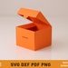 Square Gift Box SVG, Square Box Template, Square Box SVG, Box Template ...