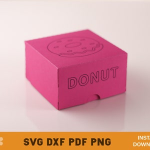 Donut Box SVG Template, Donut Holder Template, Cricut Cut Files ...