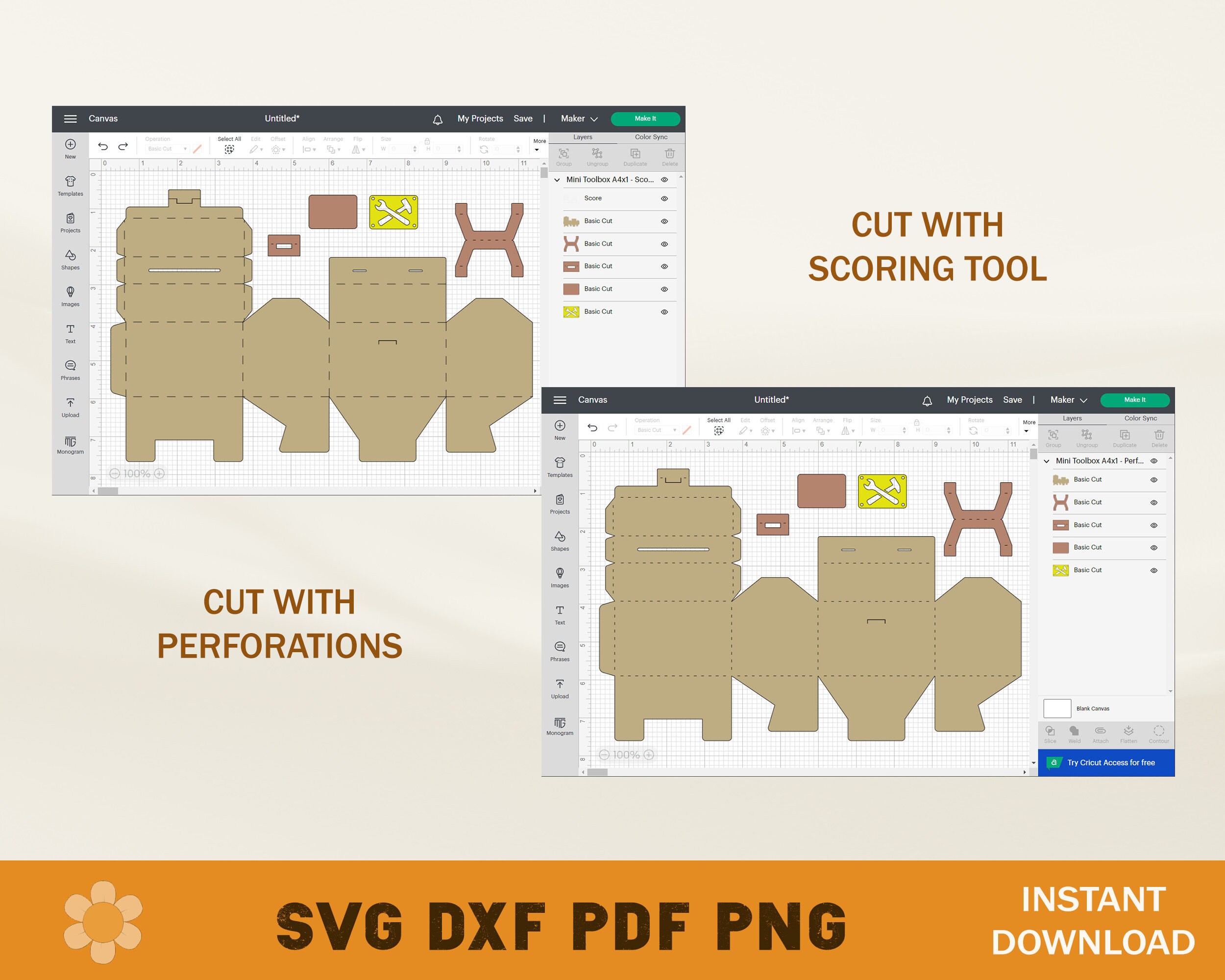 Mini Toolbox SVG Template, Gift Box Template, Favor Box Template ...