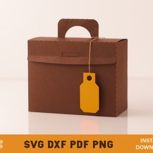 Suitcase Box Template, Briefcase Box Template, Suitcase Box SVG, Favor ...