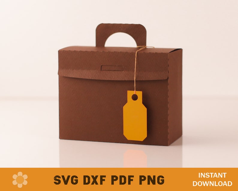 Suitcase Box Template, Briefcase Box Template, Suitcase Box SVG, Favor ...