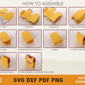 Basketball Jersey Box Template: SVG, Cricut, Silhouette Cut Files - Etsy