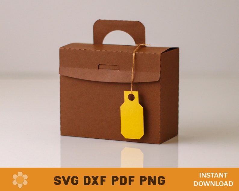 Suitcase Box SVG Template, Briefcase Box Template, Gift Box SVG ...