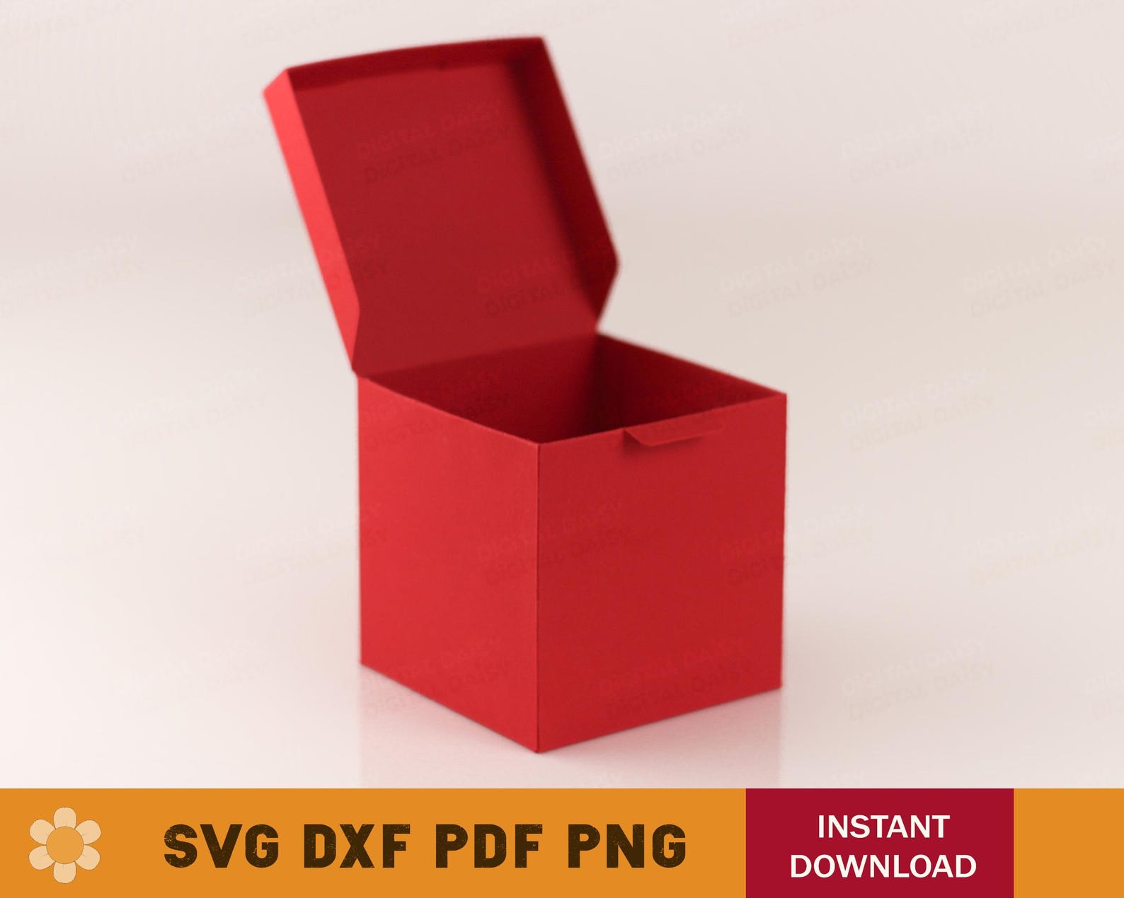 Cube Box SVG Template With Lid, Cricut & Silhouette Cut Files (digital ...