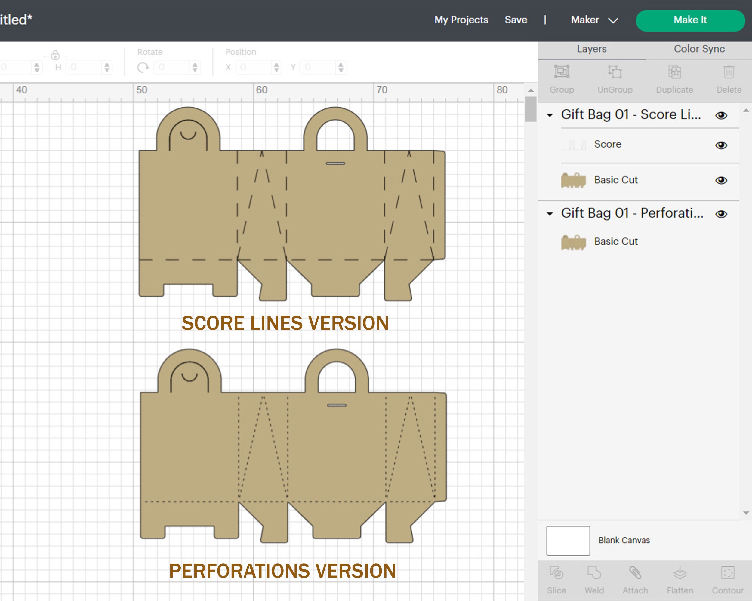 Gift Bag Template Gift Bag SVG Gift Box SVG Favor Box SVG - Etsy