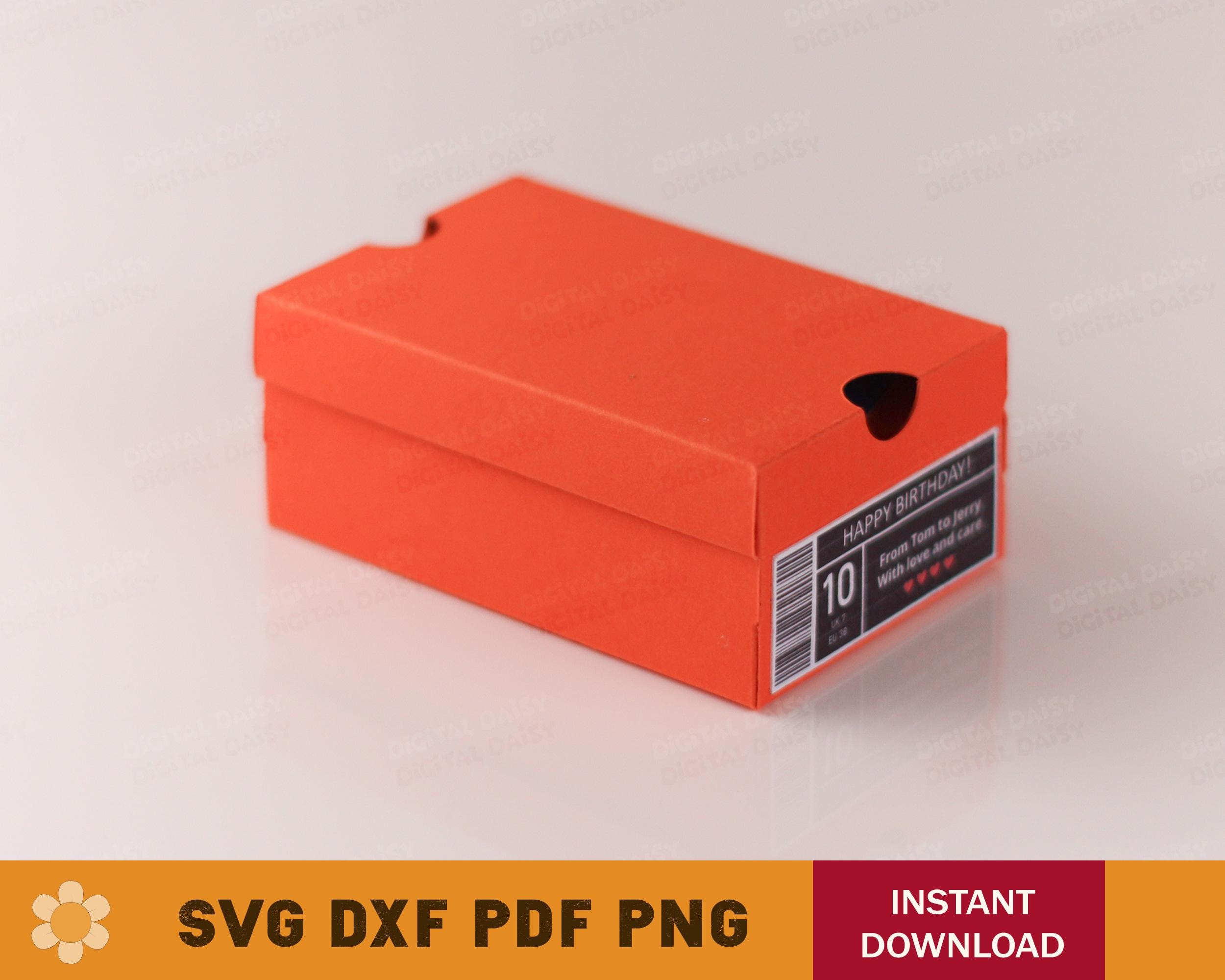 Gift Card Shoe Box SVG Template: DIY Sneaker Box, Cricut, Silhouette ...