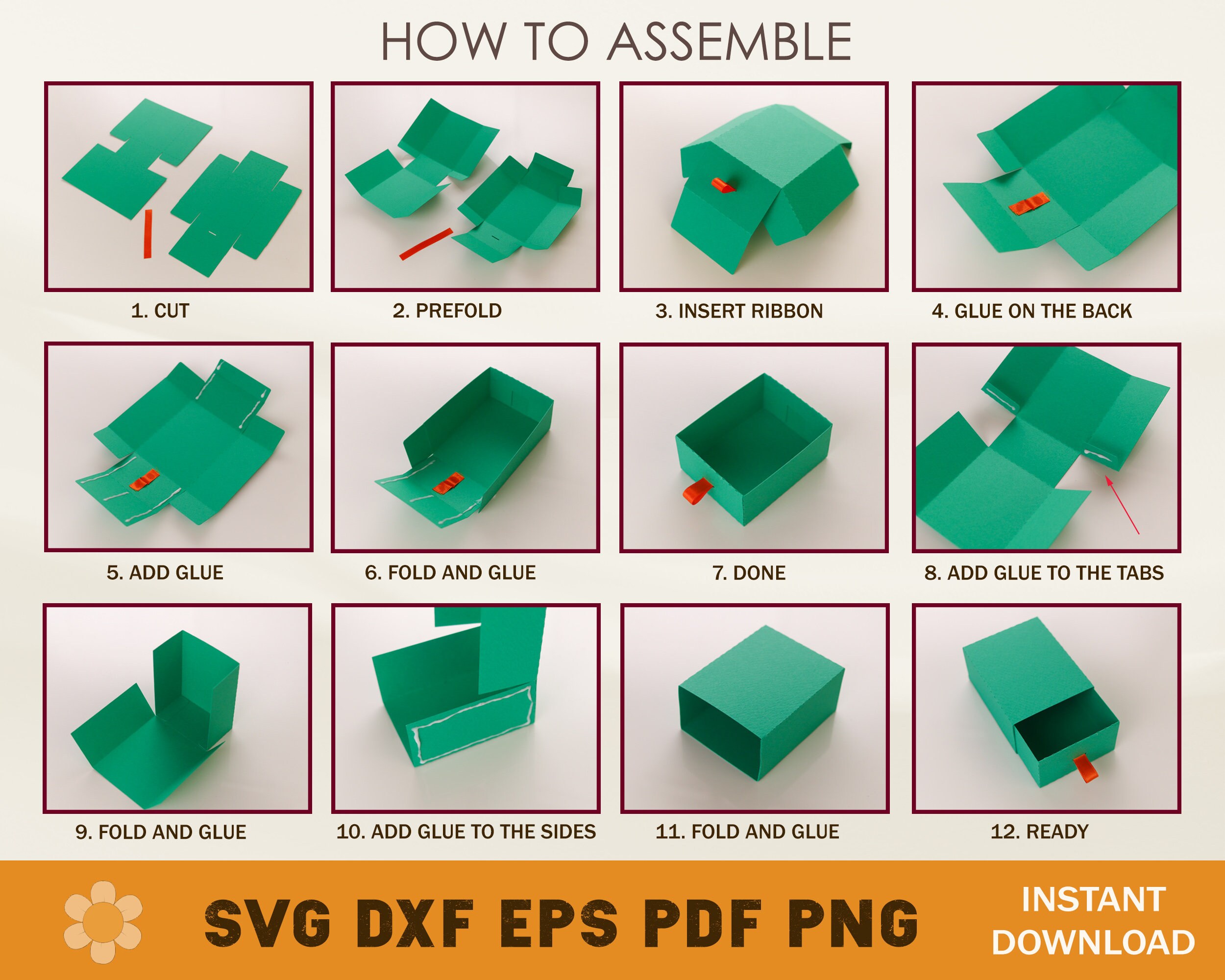 Mini Drawer Box Template Drawer Box SVG Slide Box Template - Etsy UK