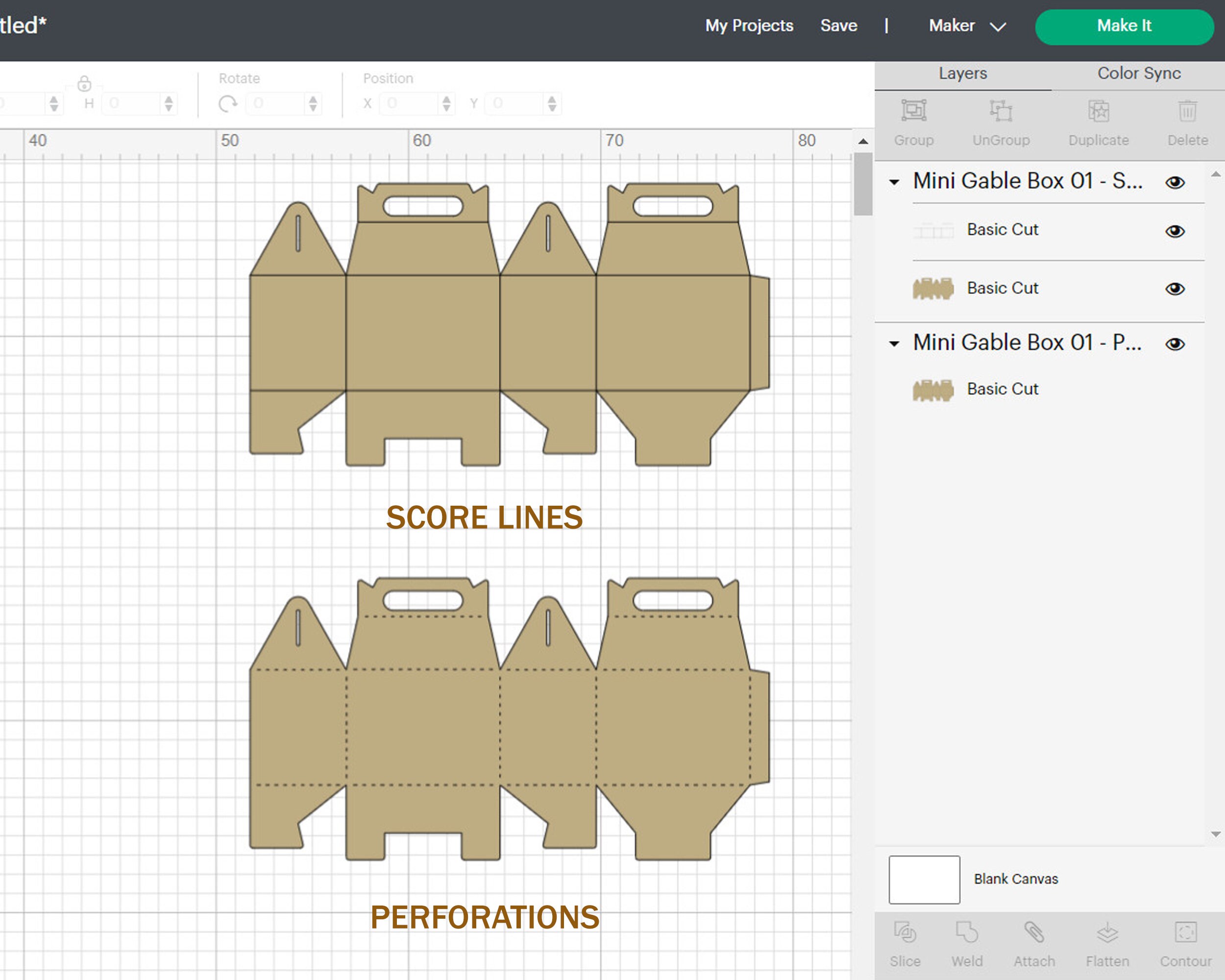 Mini Gable Box SVG Mini Gable Box Template Box Template Box - Etsy