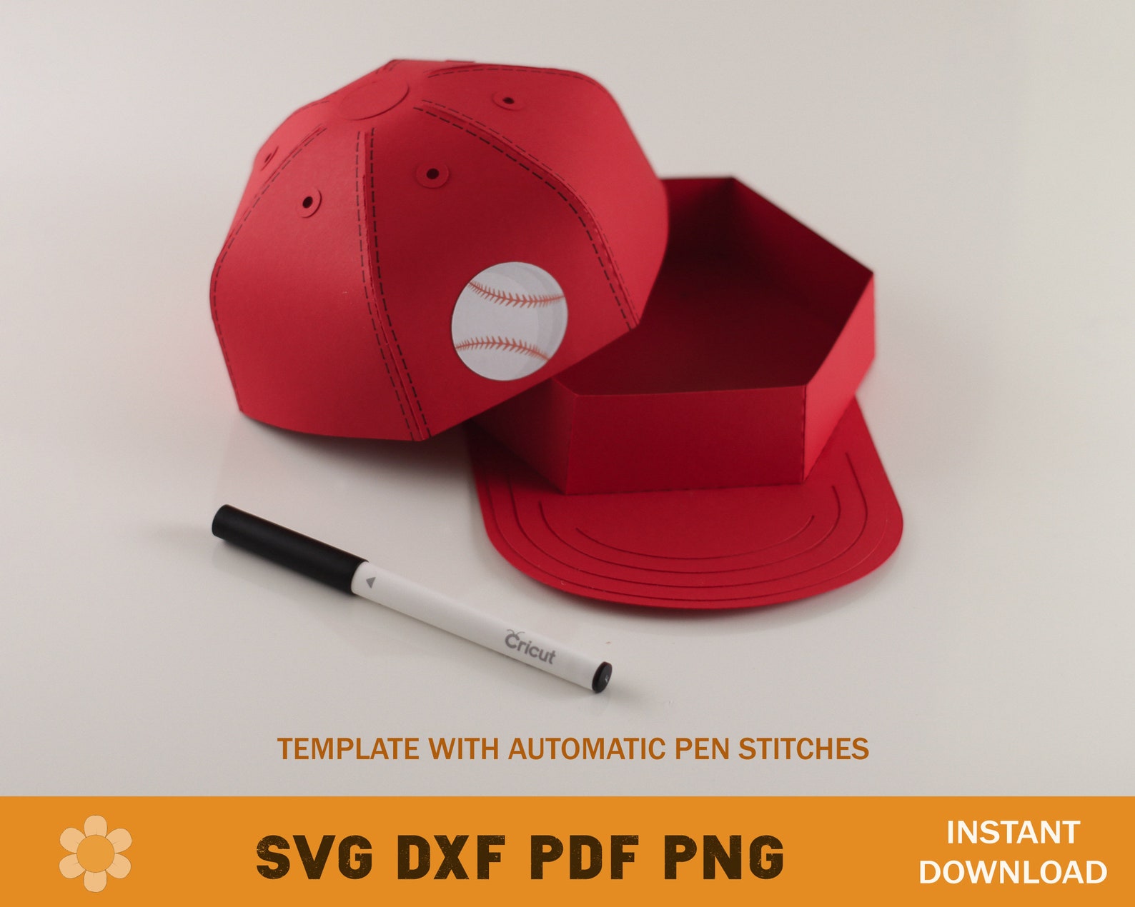 Baseball Cap Box SVG Template Baseball Hat Box SVG Favor Box - Etsy UK