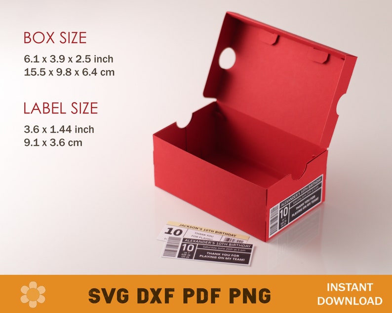 Shoe Box SVG Template Label Editable Shoe Box Label - Etsy Australia