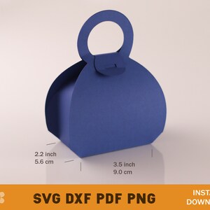 Purse Box SVG Template, Rounded Purse SVG, Gift Bag Template, Cricut ...