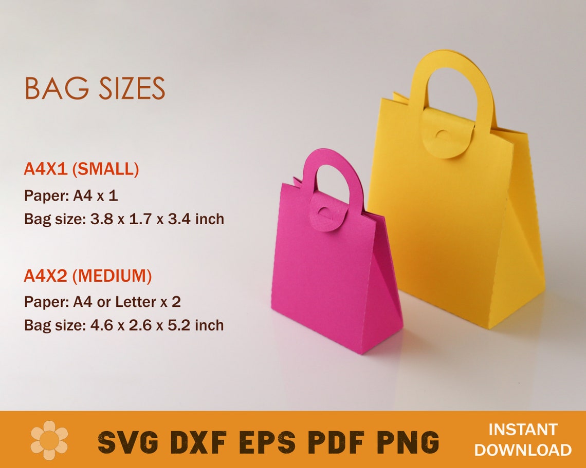 Gift Bag Template Bundle Gift Bag SVG Favor Bag SVG Cricut - Etsy