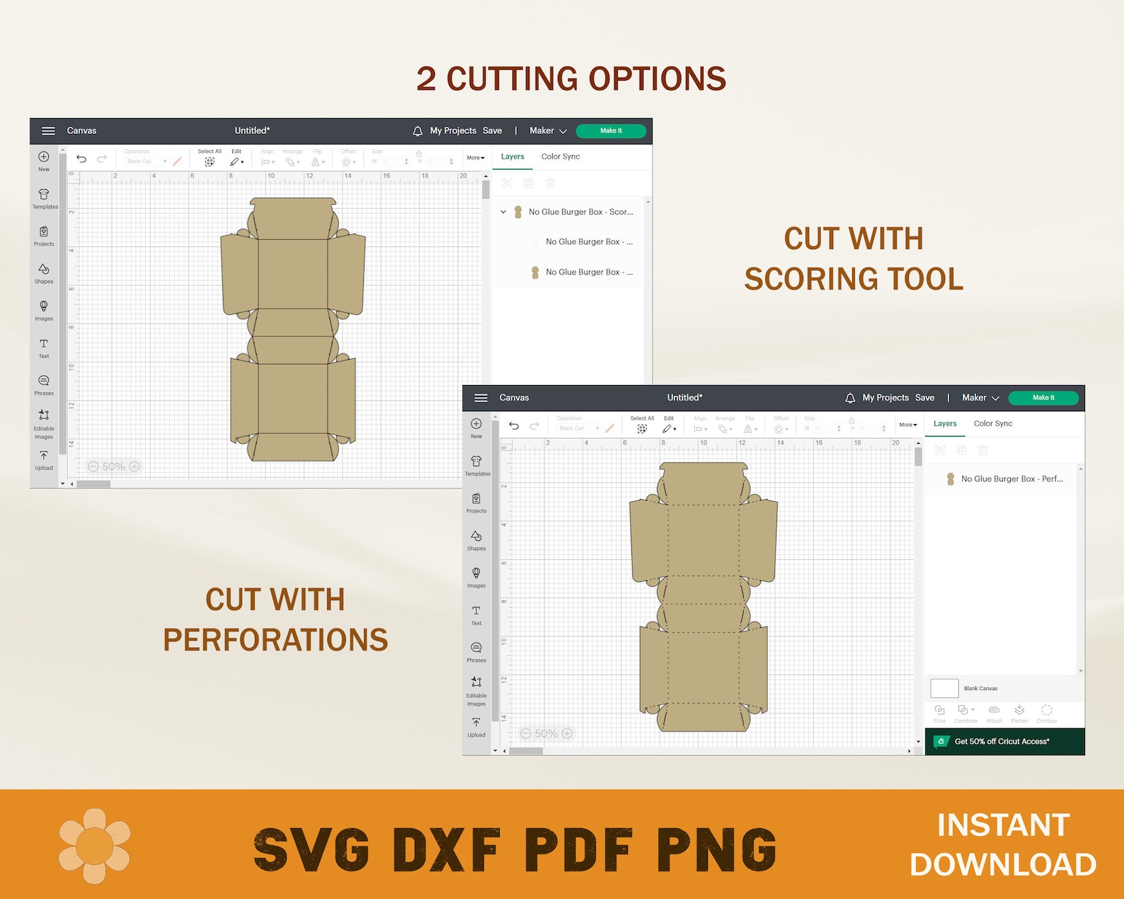 Burger Box SVG Template Cheeseburger Box Template Cricut Cut - Etsy UK