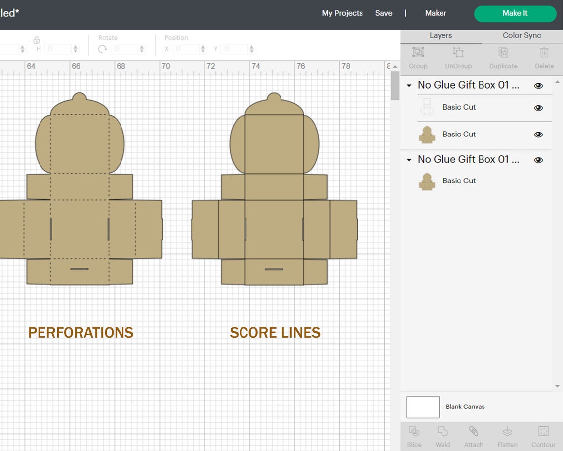 Gift Box SVG Box SVG Box Template Box Template SVG Cricut - Etsy