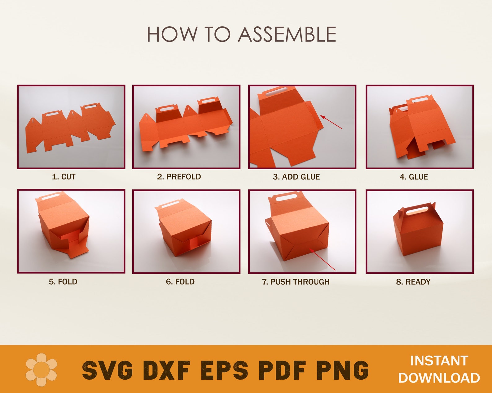 Mini Gable Box SVG Mini Gable Box Template Box Template Box - Etsy