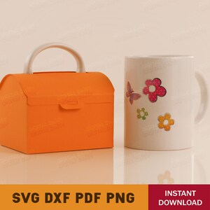 15oz Mug Chest Box Template, Mug Box SVG, Cricut Cut Files, Silhouette ...