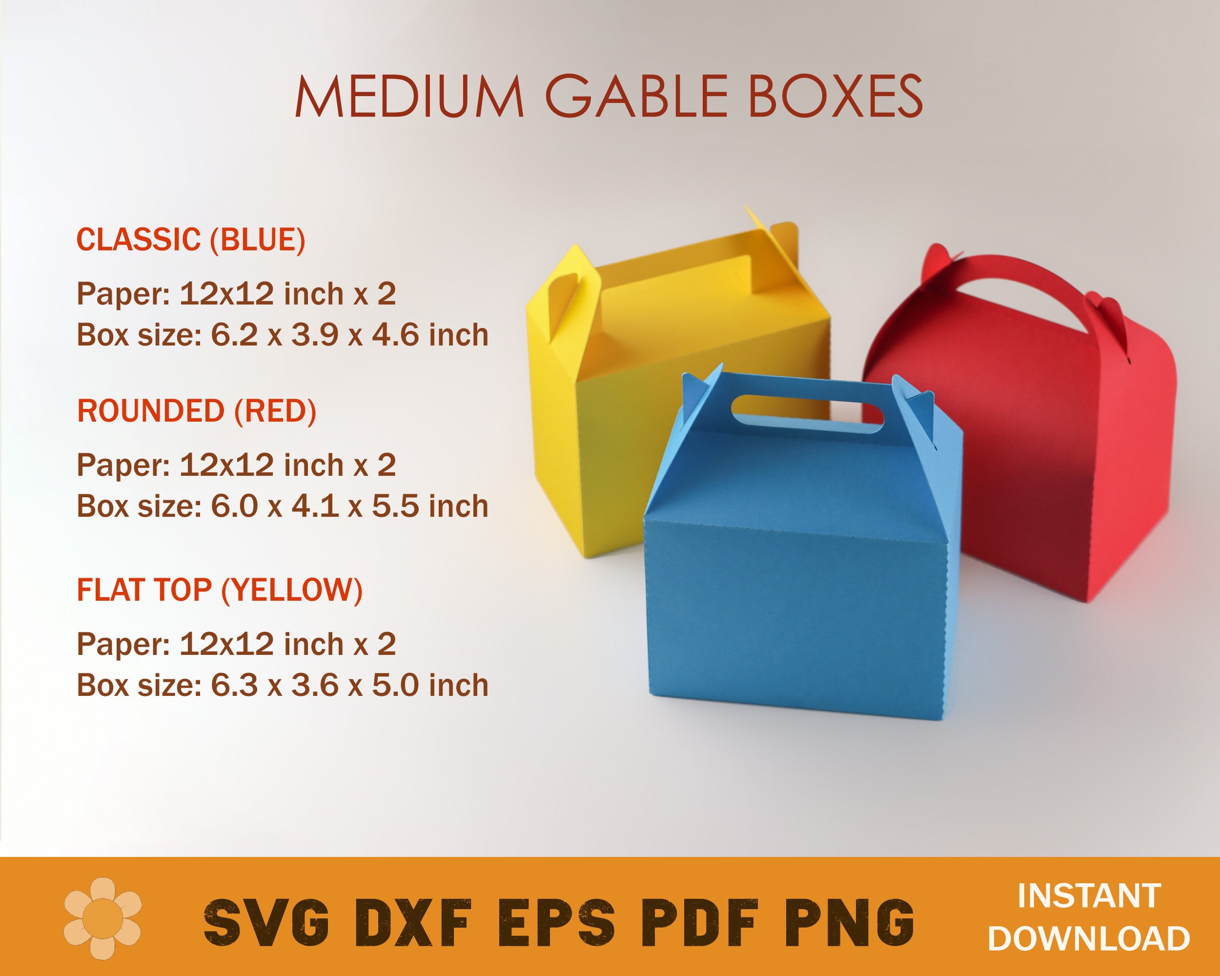 Gable Box Template Bundle Gable Box SVG Box With Handle SVG - Etsy Canada