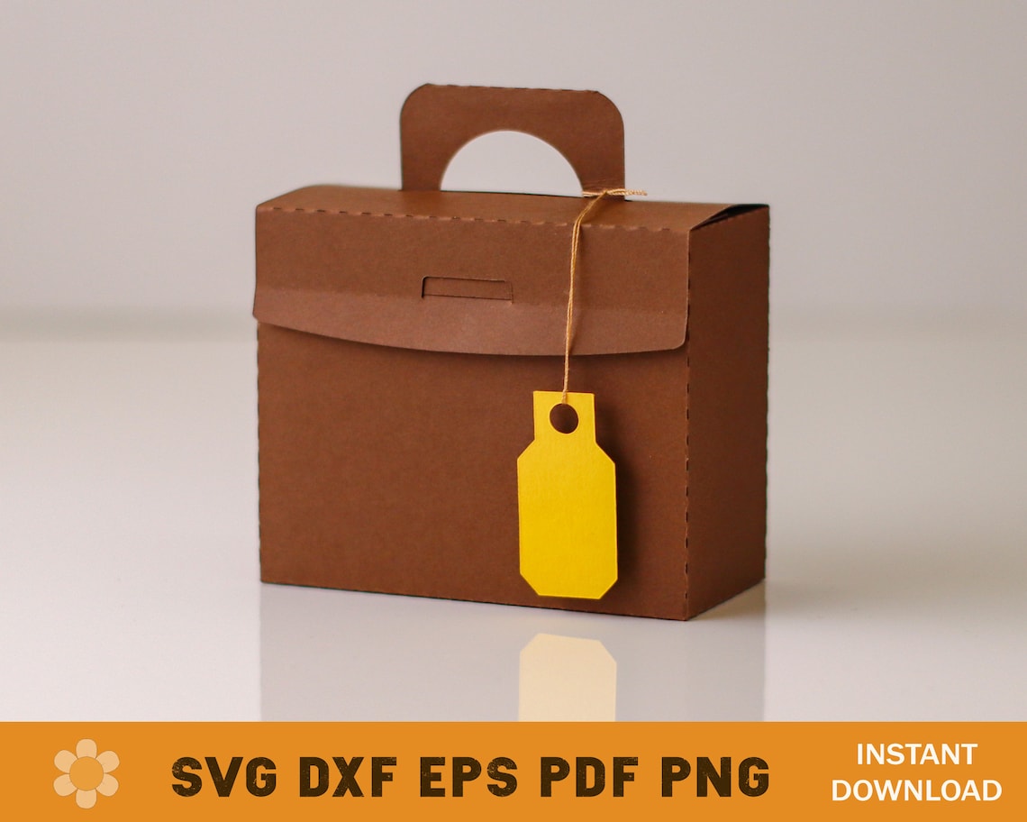 Suitcase Box SVG Template Briefcase Box Template Gift Box - Etsy