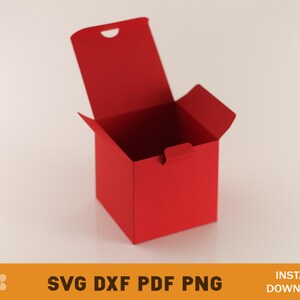 Cube Box SVG Template, Square Box Template, Gift Box, Cricut Cut Files ...