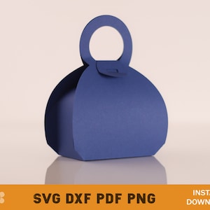 Purse Box SVG Template, Rounded Purse SVG, Gift Bag Template, Cricut ...