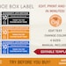Shoe Box Label Editable Template Favor Box Label Editable - Etsy