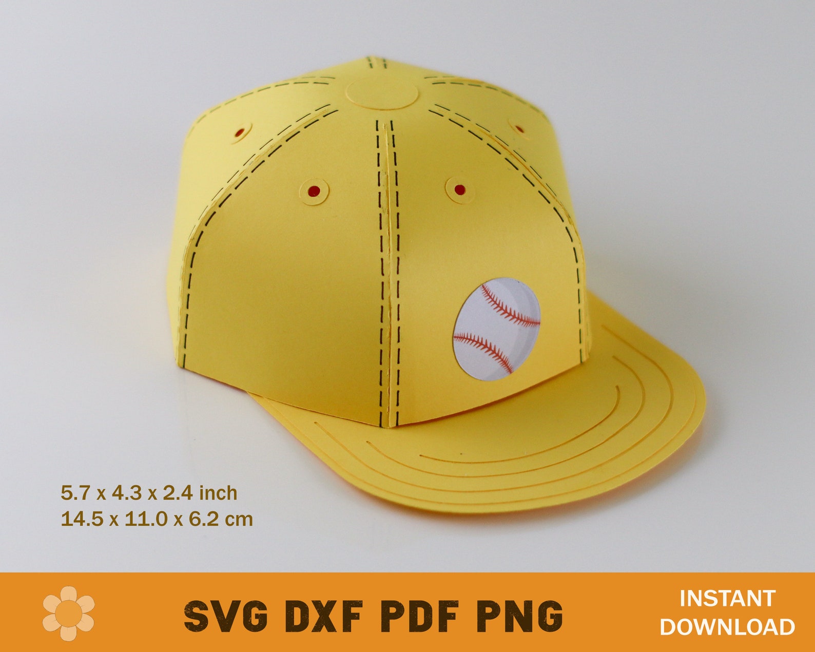 Mini Baseball Cap Box SVG Template Baseball Hat Box SVG - Etsy