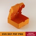 Mini Pizza Box SVG Template: 5.5" Tall Treat Box, Cricut, Silhouette ...