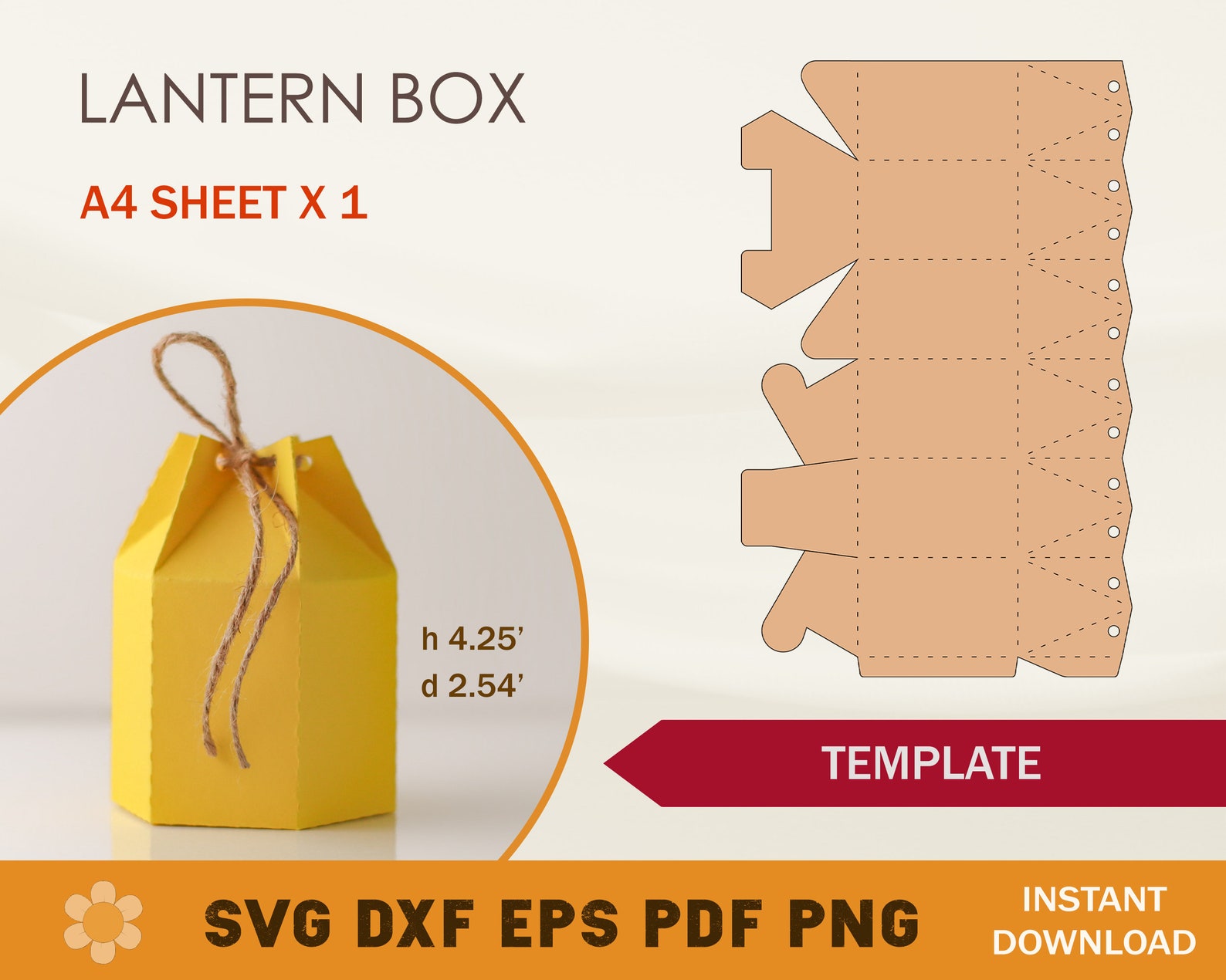 Hexagon Lantern Box SVG Template Hexagonal Box SVG Favor Box - Etsy